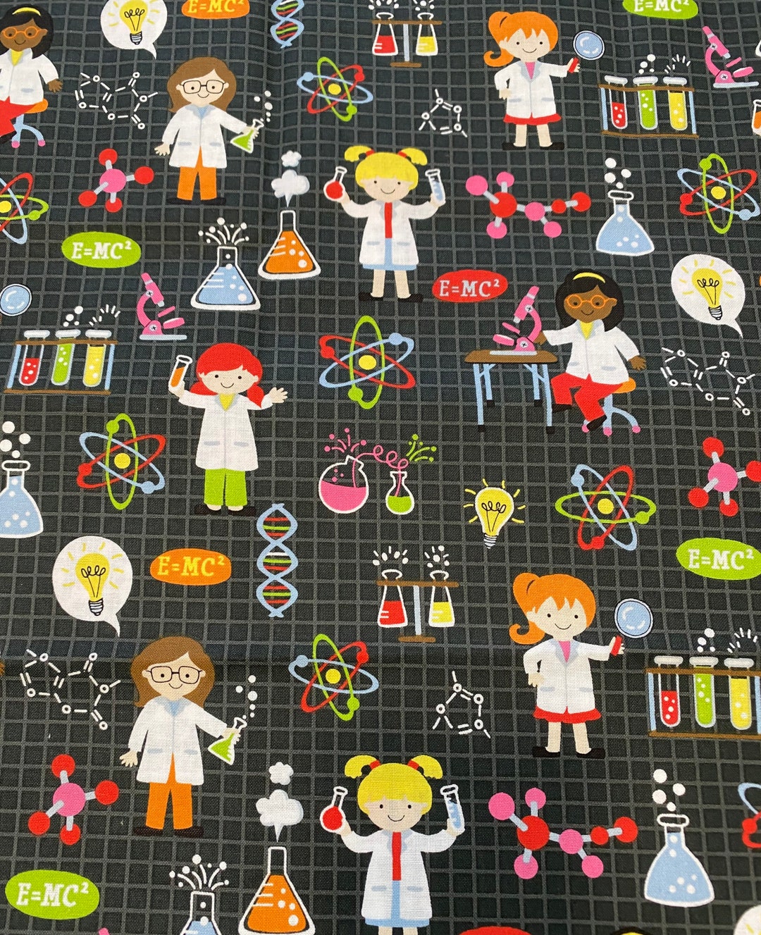 Girls Chemistry Fabric Experience Fabric Cotton Chemistry - Etsy