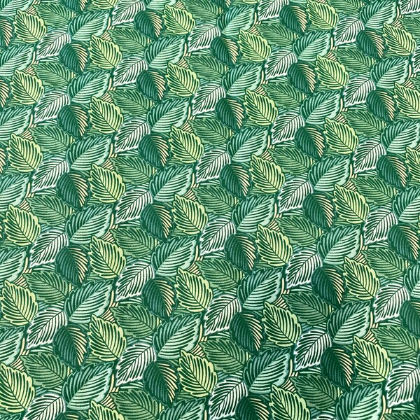 Green Leaf Fabric - Etsy