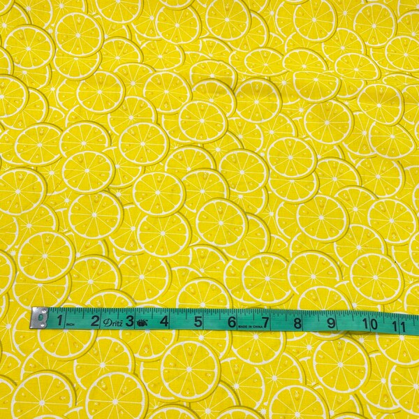 Lemon Print Fabric - Etsy