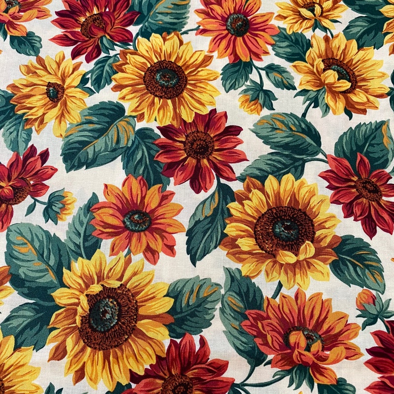 Sunflower Fabric - Etsy