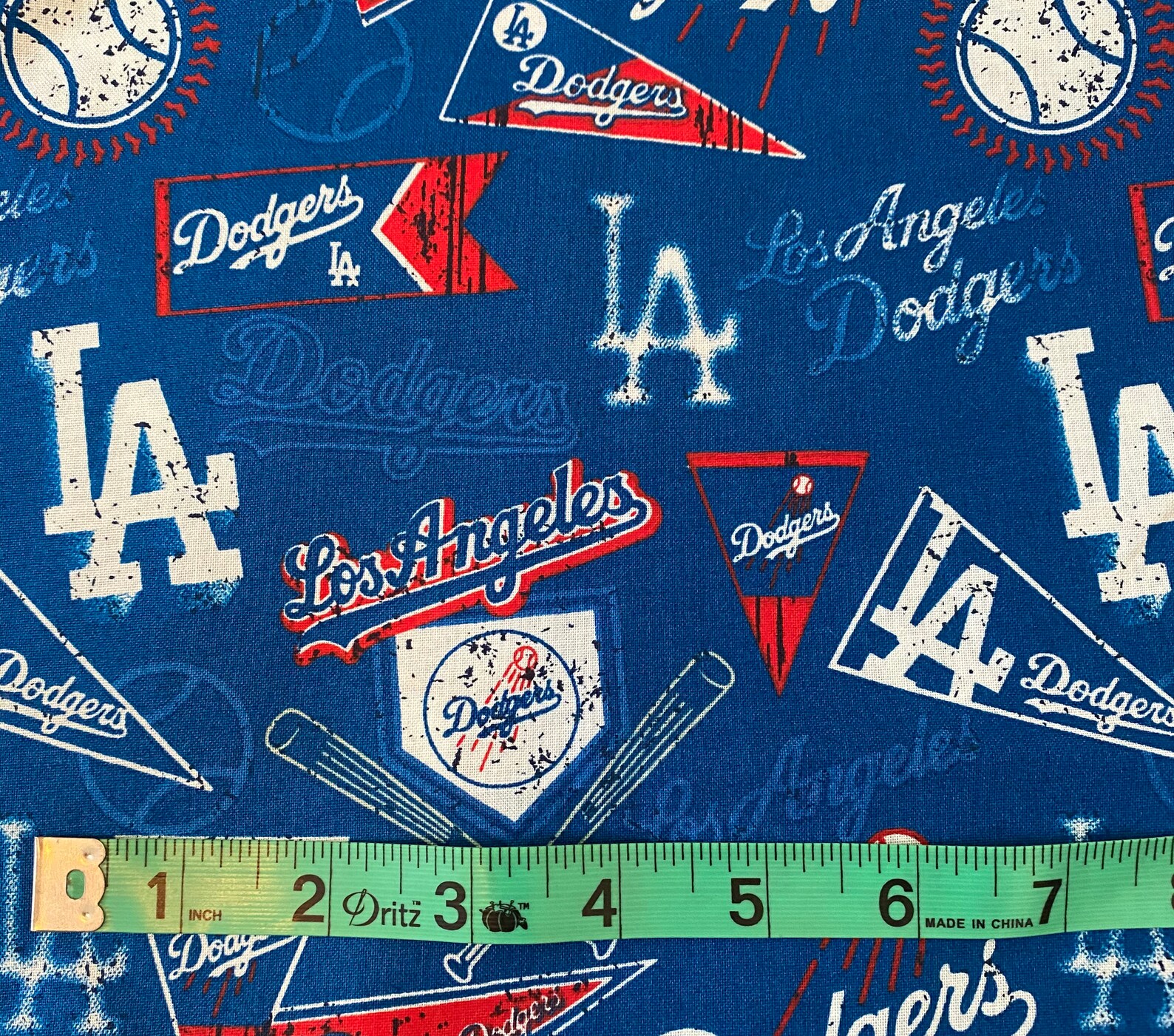 Los Angeles Dodgers Fabric, MLB Cotton Fabric by Cut, Sport Fabric - Etsy