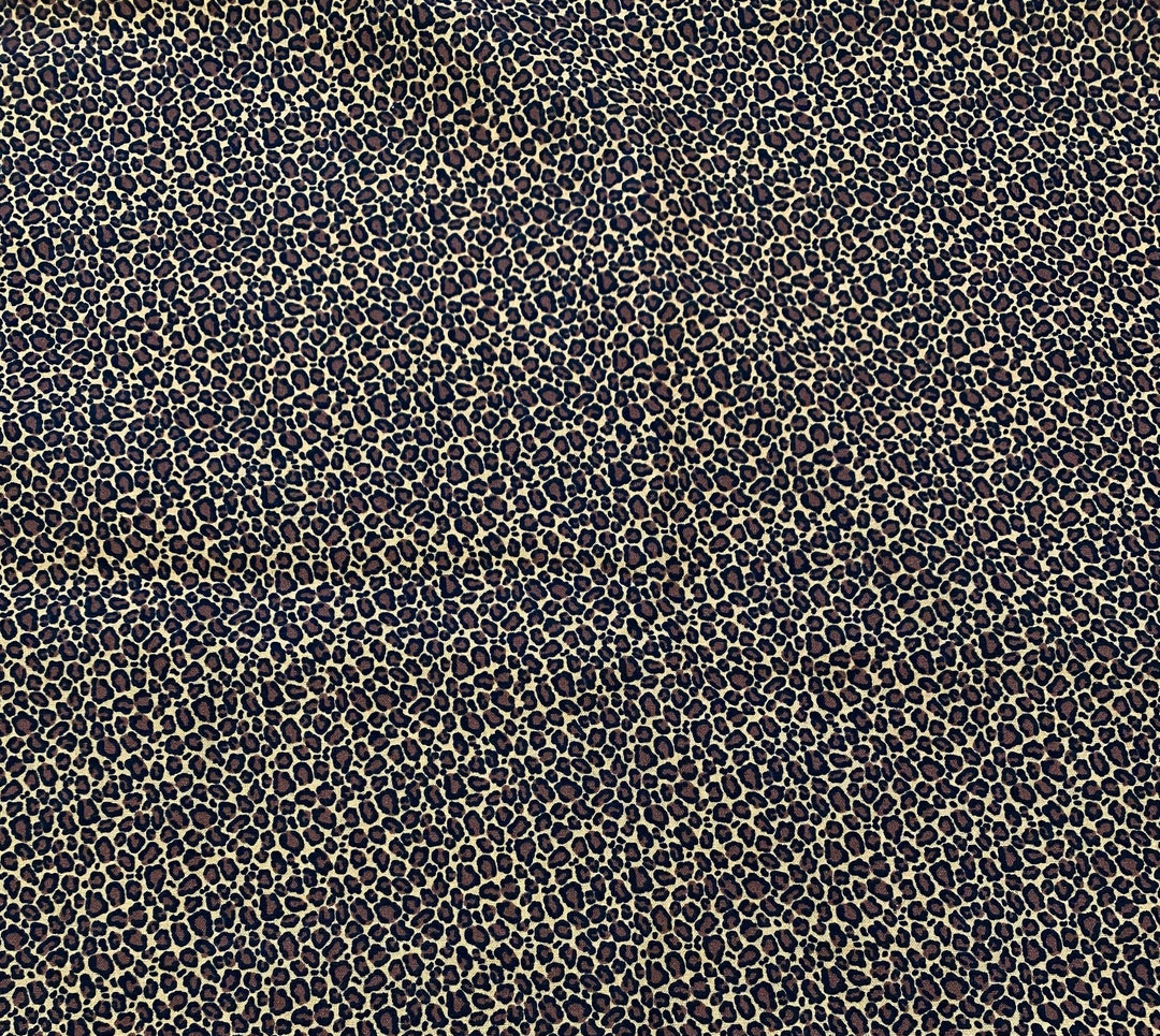 Leopard Print Cotton Fabric, Animal Print Fabric, Cotton, Fabric by ...