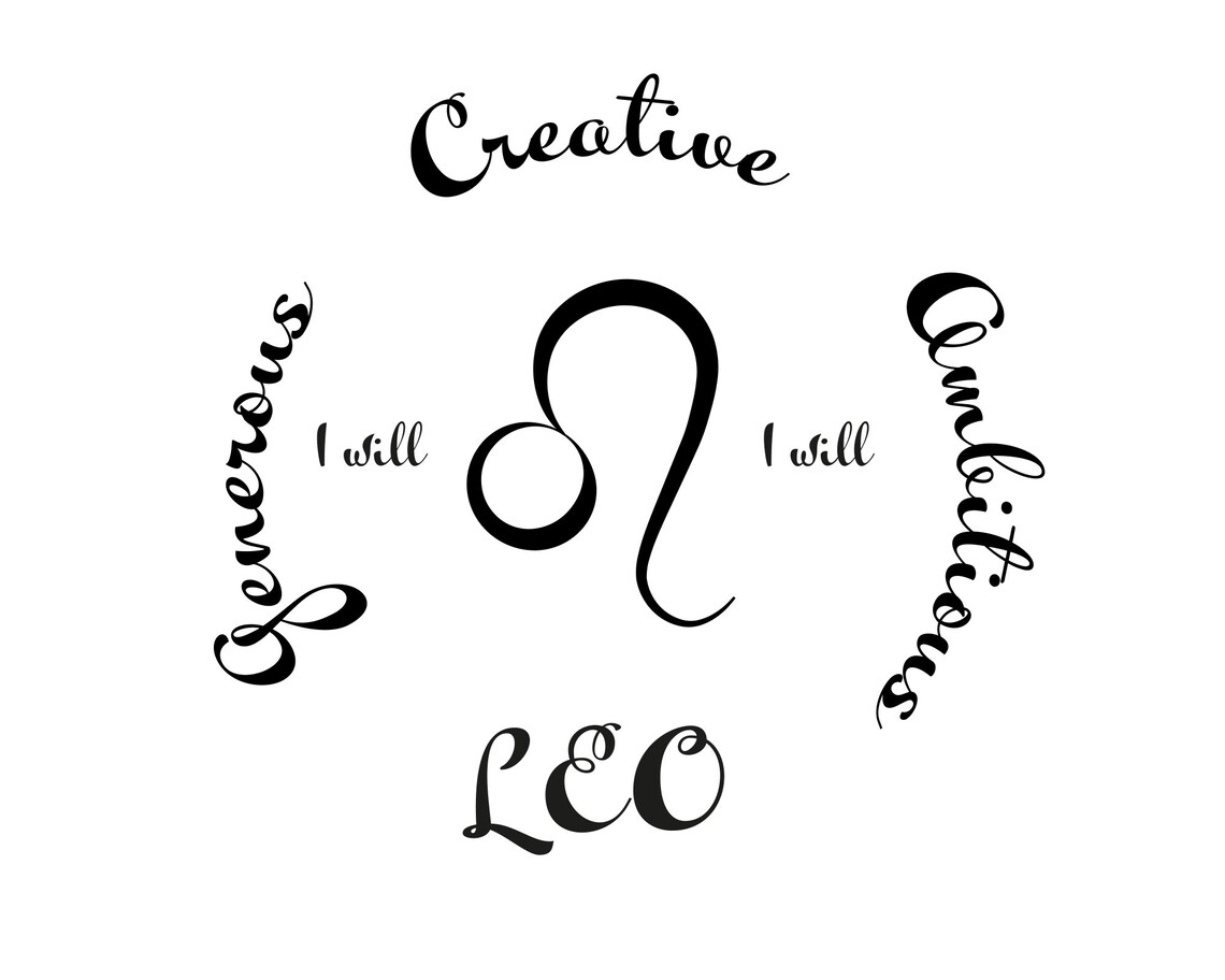 I Will Leo SVG, Horoscope Astrology PNG, Zodiac Design | LEO Creative ...