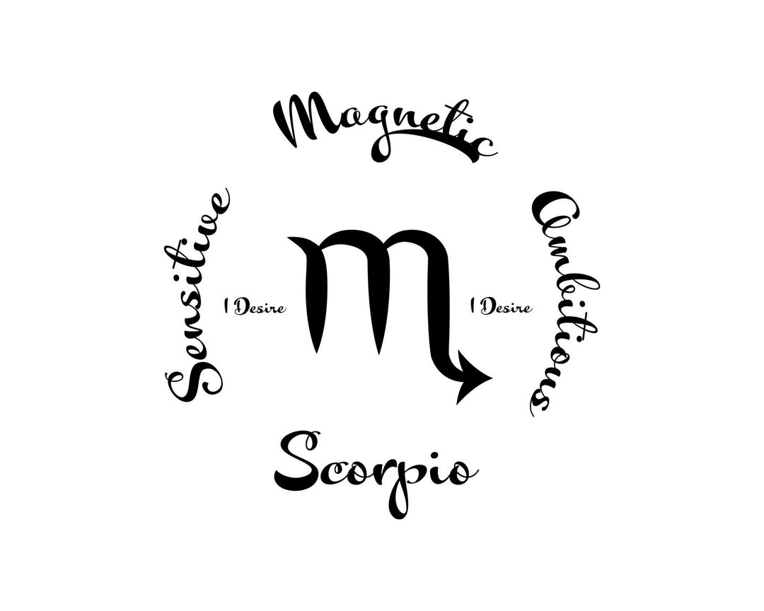 I Desire Scorpio SVG, Horoscope Astrology PNG, Zodiac Design Magnetic ...