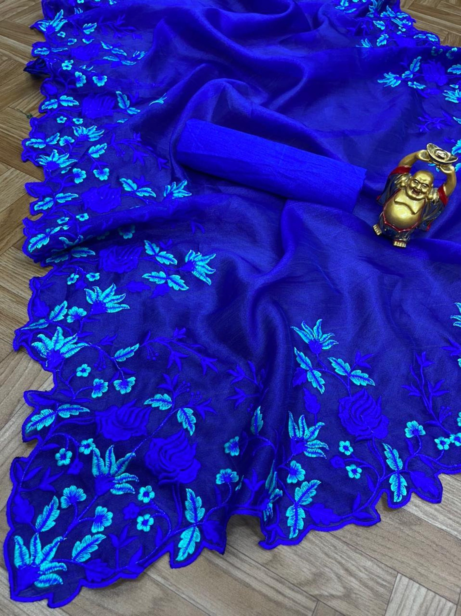 The Gorgeous Royal Blue Saree Looking Absolutely Irresistible - Etsy