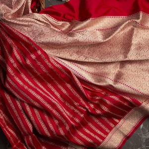 Red Colore Banarasi Handloom Weaving Patola Silk Designer - Etsy