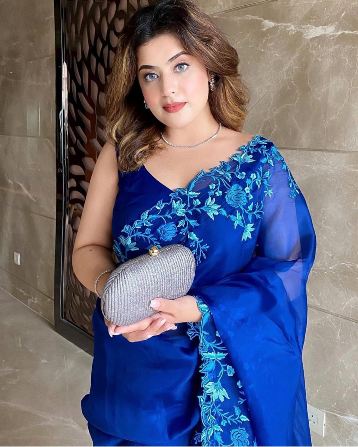 The Gorgeous Royal Blue Saree Looking Absolutely Irresistible - Etsy