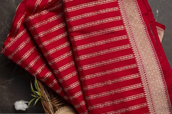 Red Colore Banarasi Handloom Weaving Patola Silk Designer | Etsy