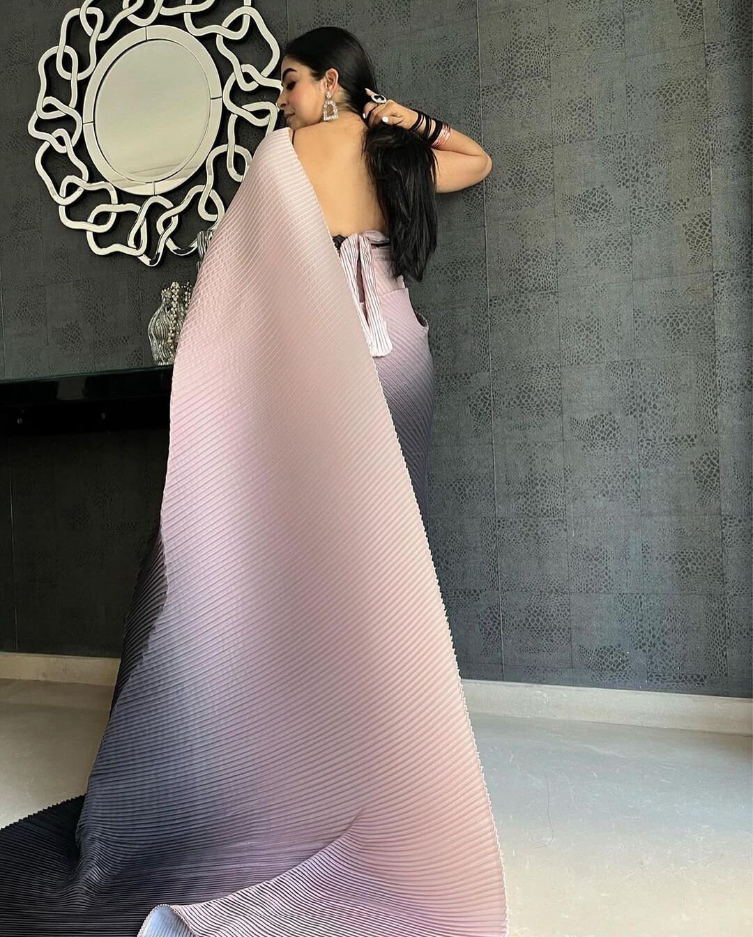 Beautiful Colour Looking Some One for This Pleated Designer | Etsy