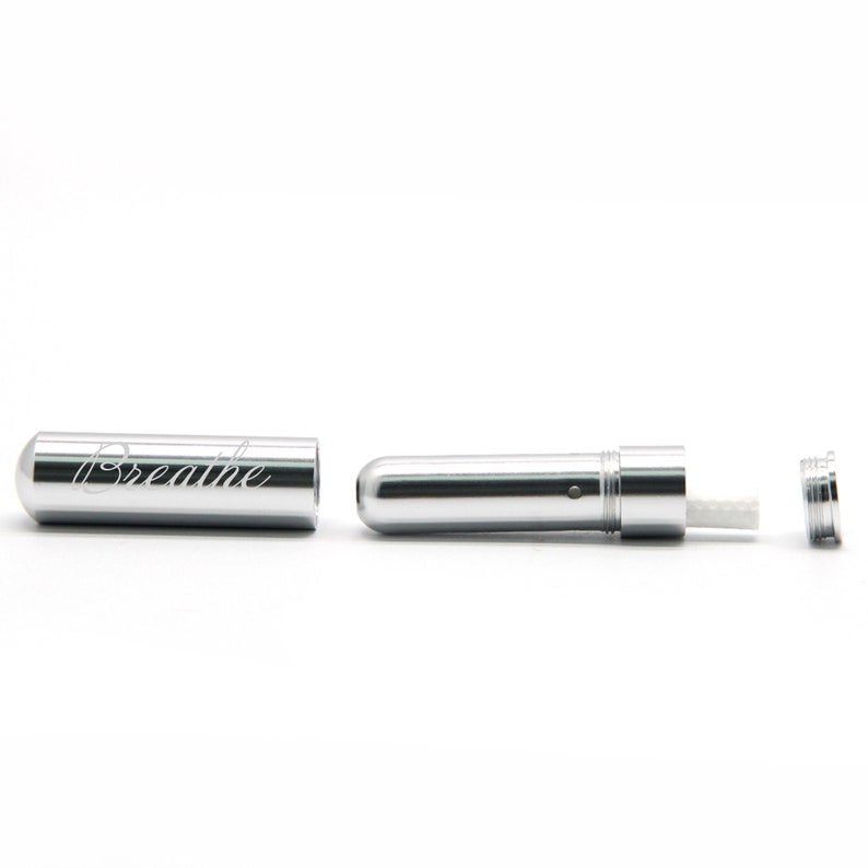 Silver Customizable Essential Oil Inhaler Metal Aromatherapy Inhaler ...