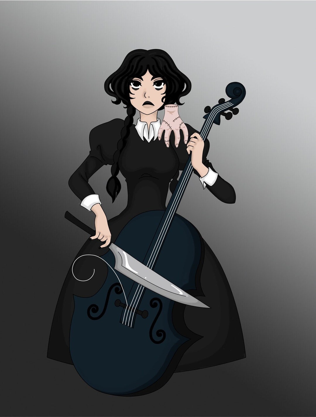 Wednesday and Thing Magnetic Enamel Pin - Etsy