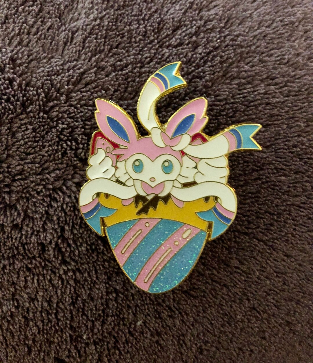 Sweetie Eevee: Crepe Sylveon Enamel Pin - Etsy