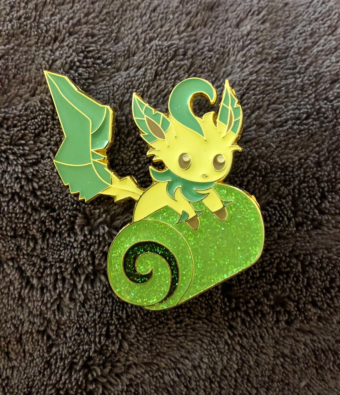 Sweetie Eevee: Roll Cake Leafeon Enamel Pin - Etsy