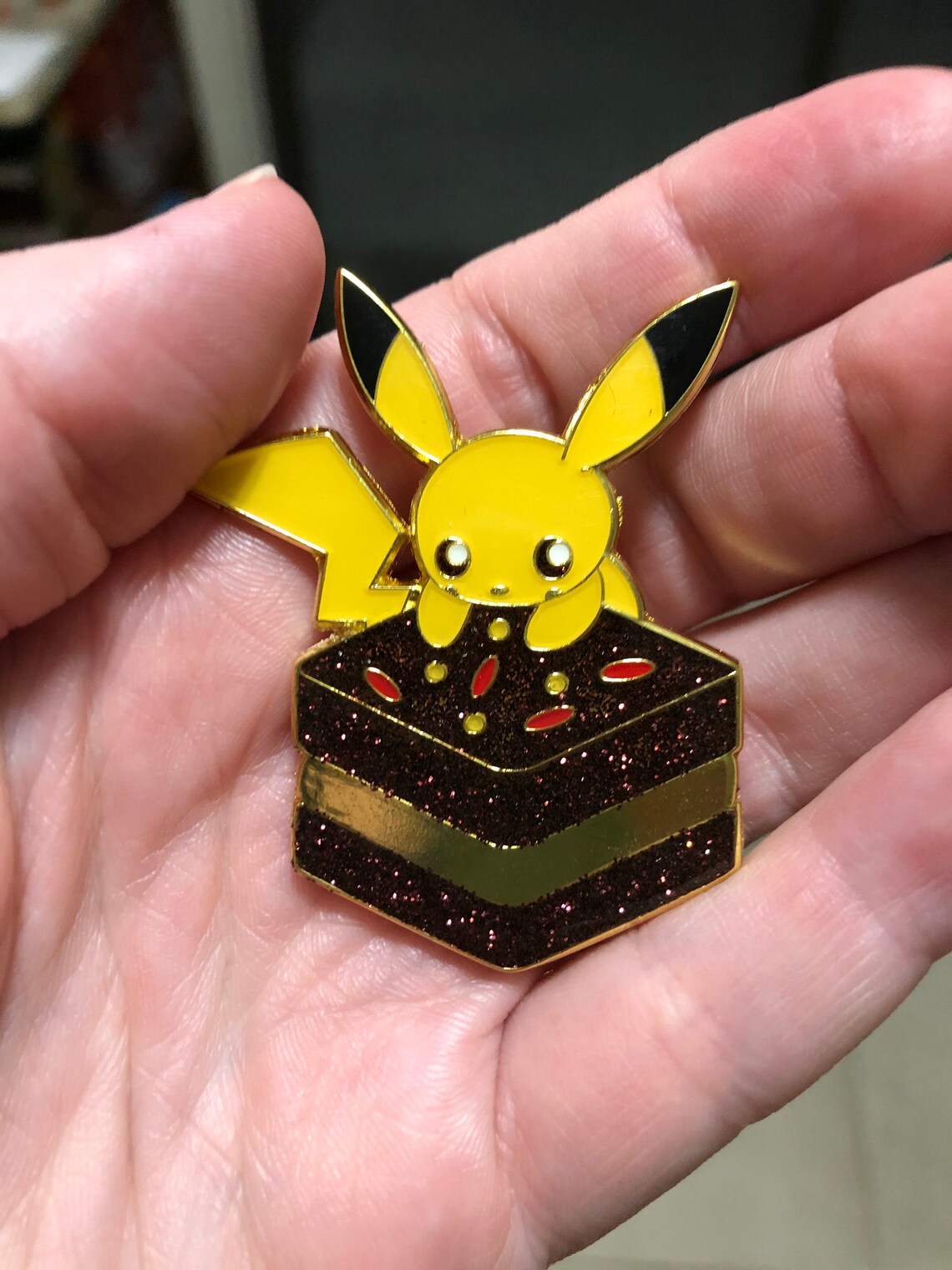 Sweetie-mon: Pikachu Brownie Enamel Pin - Etsy