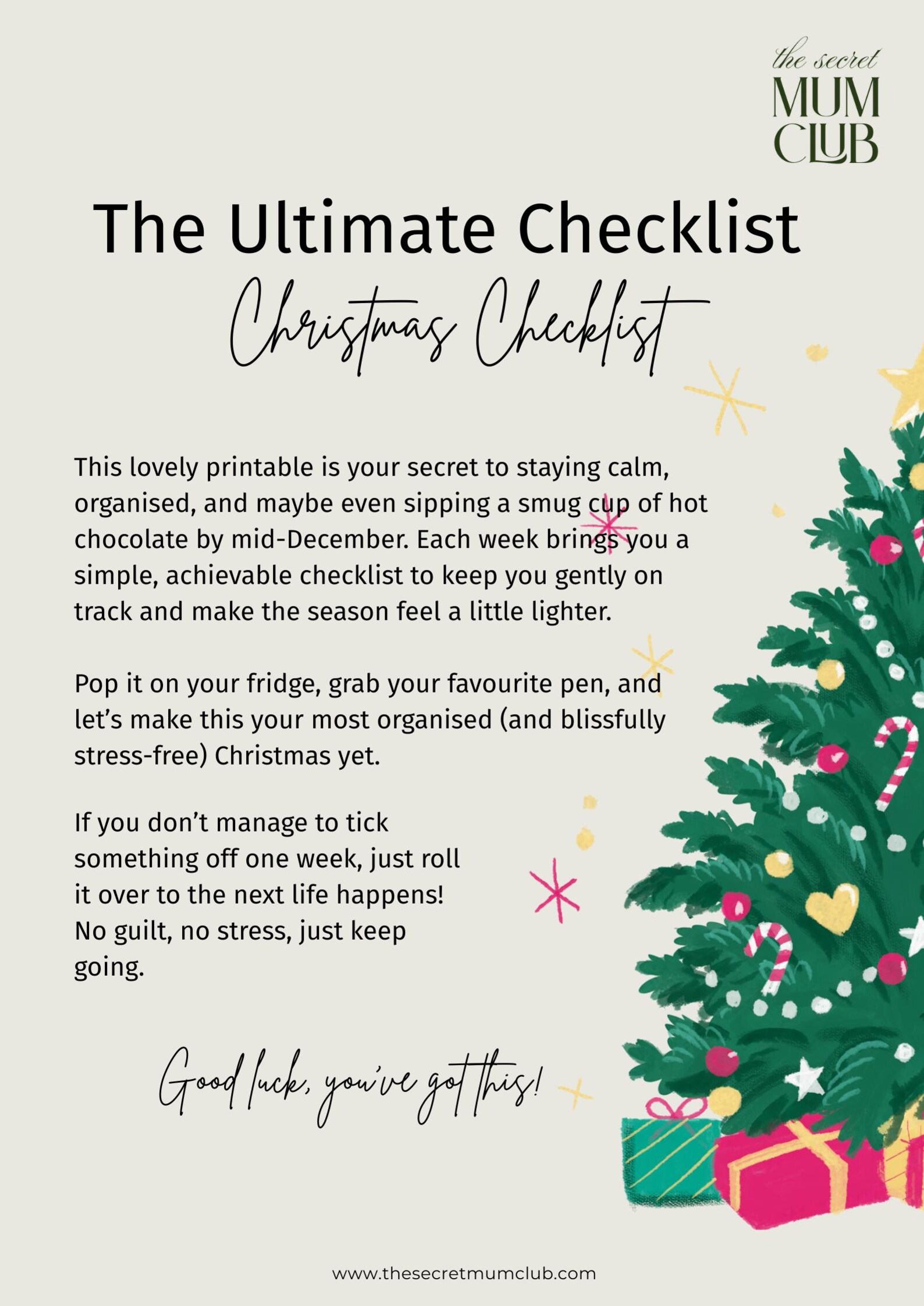 Christmas Countdown Planner | 10-week Holiday To-do List | Printable ...