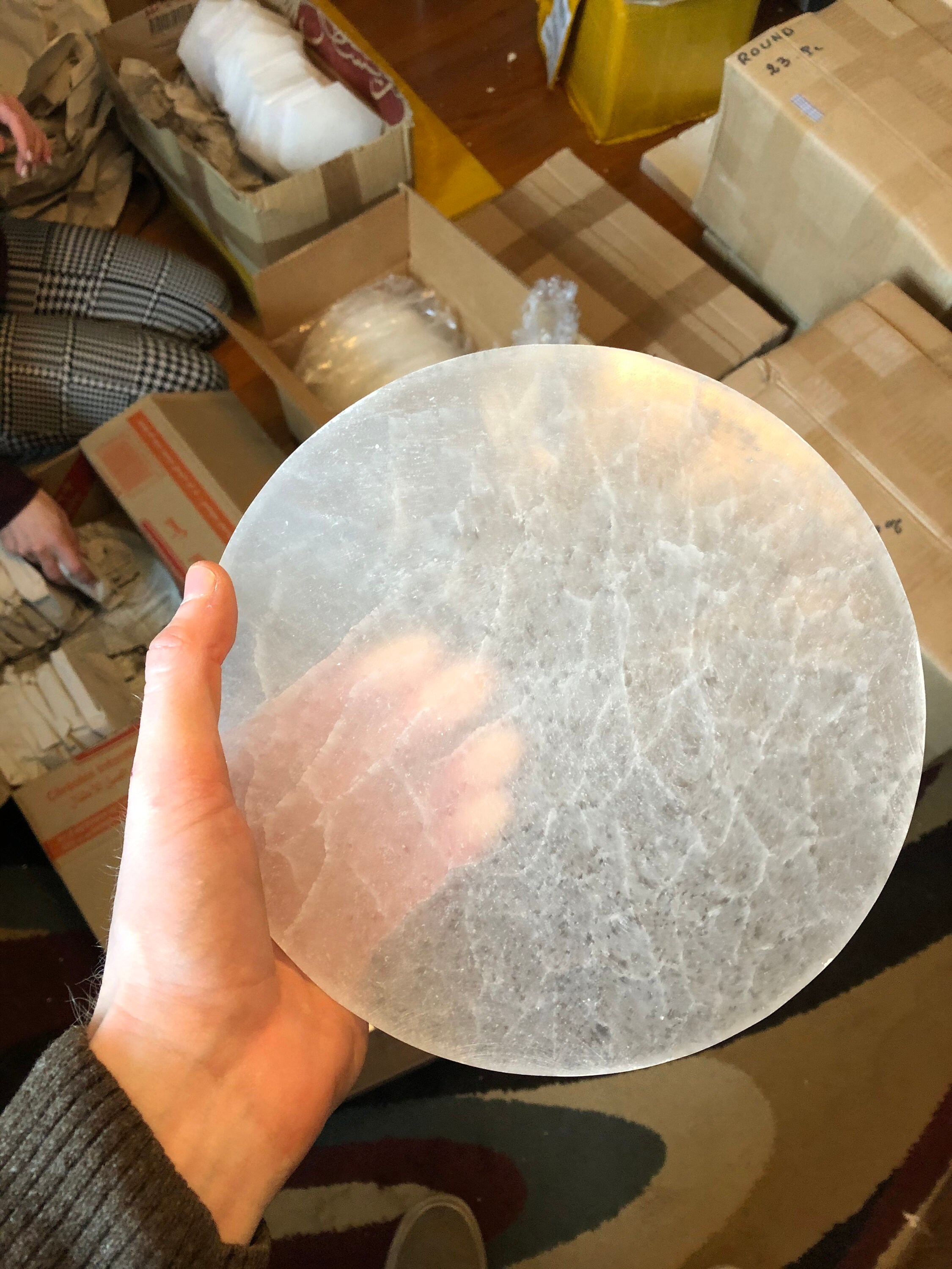 HUGE Selenite Charging Plate, Largest Produced, 8" High Quality ...