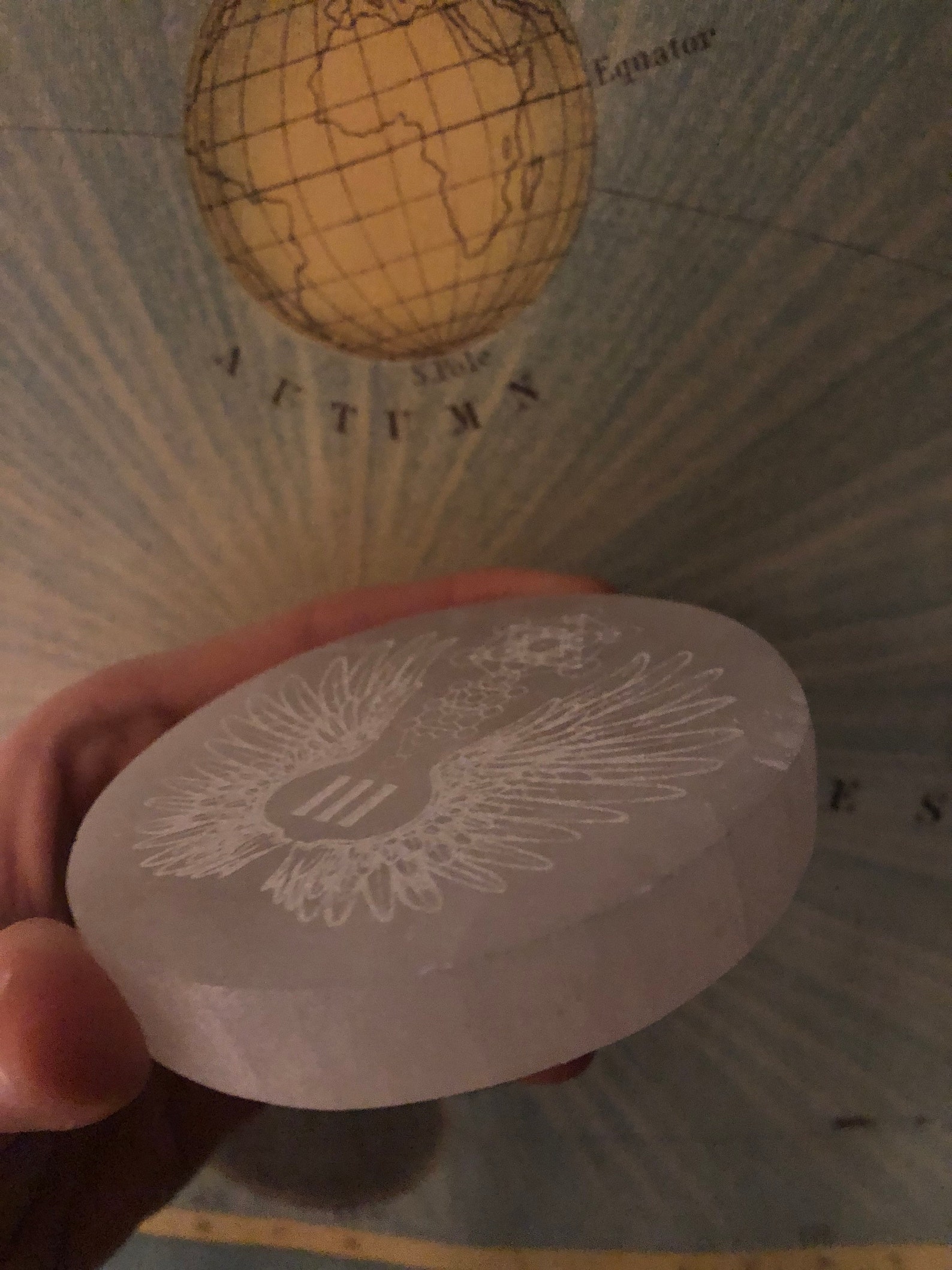 Angelic Communication Divination 111 Spiritual Signs Etched 3" Selenite ...