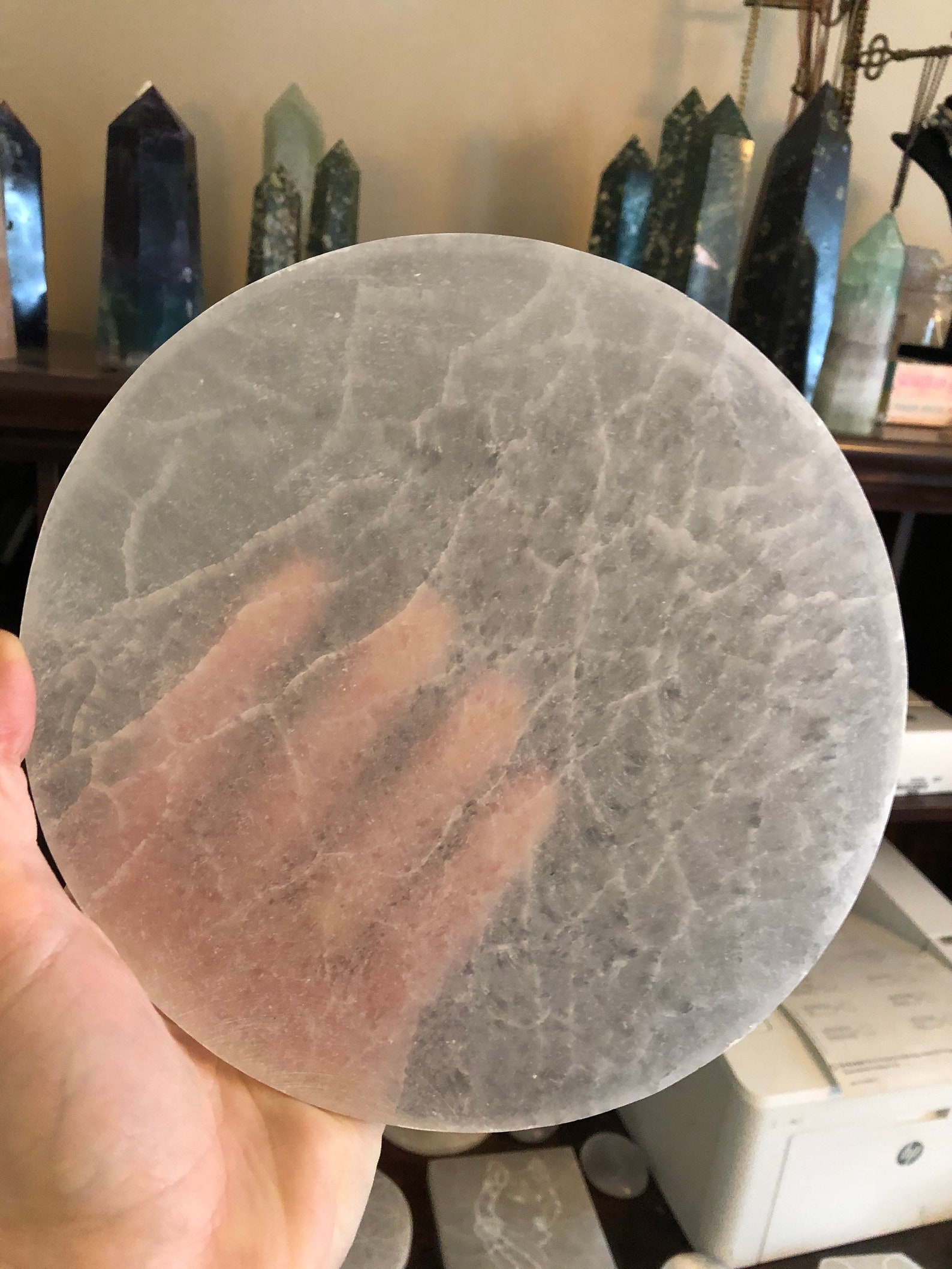 HUGE Selenite Charging Plate, Largest Produced, 8" High Quality ...
