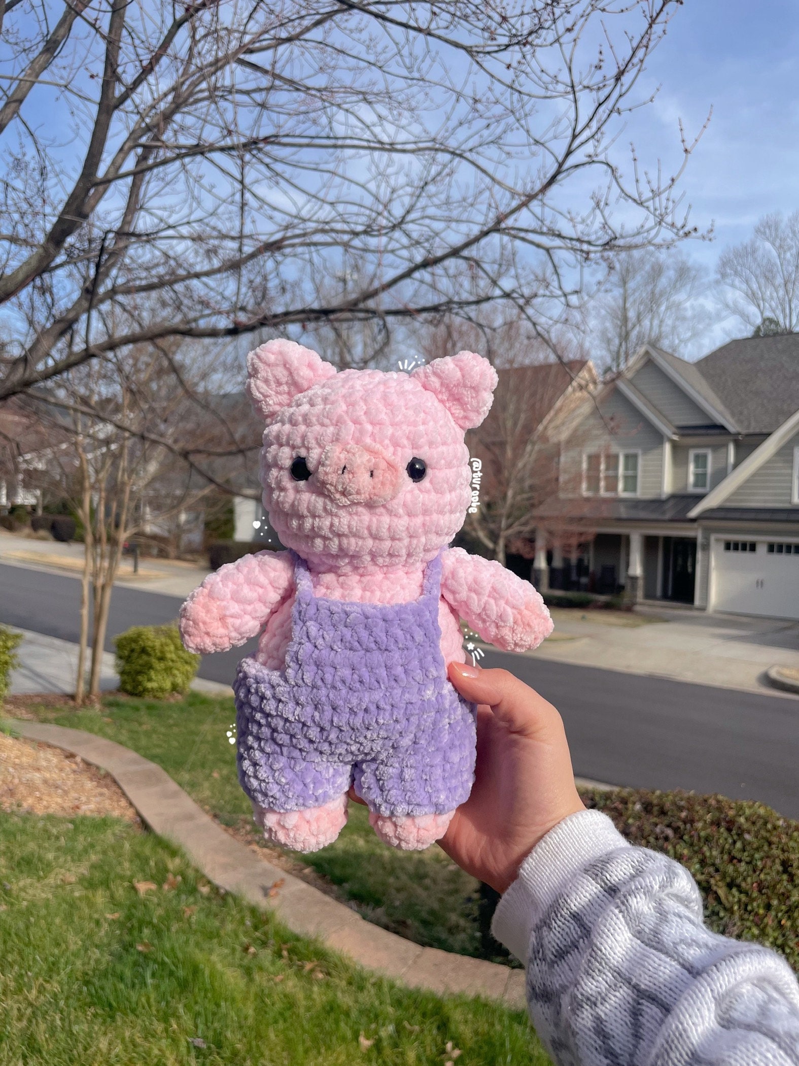 Milo the Pig Crochet Pattern PDF, Crochet Pig in Overalls, Amigurumi ...