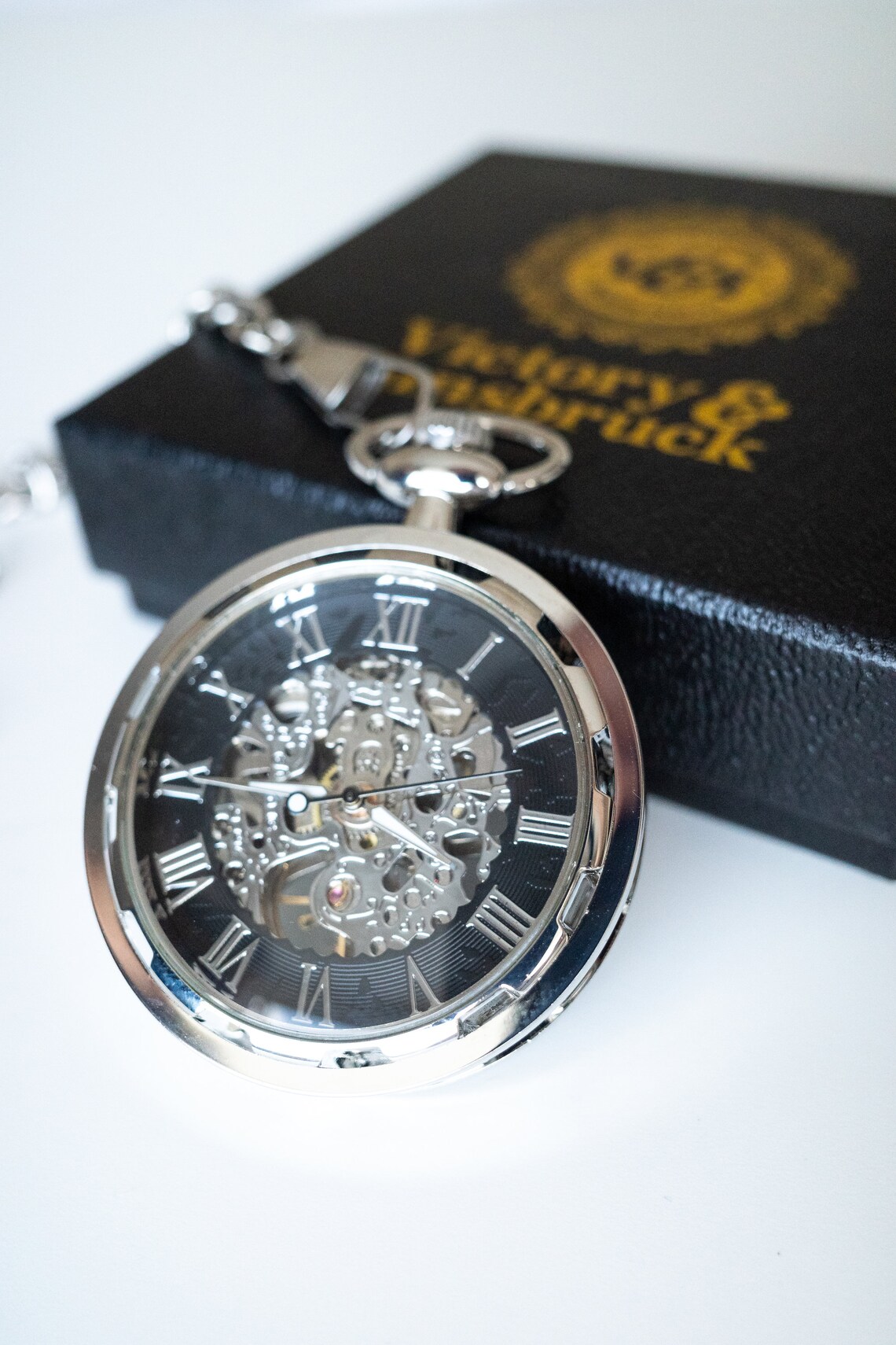 Skeleton Pocket Watch Silver / Mechanical / Silver Mechanism - Etsy UK