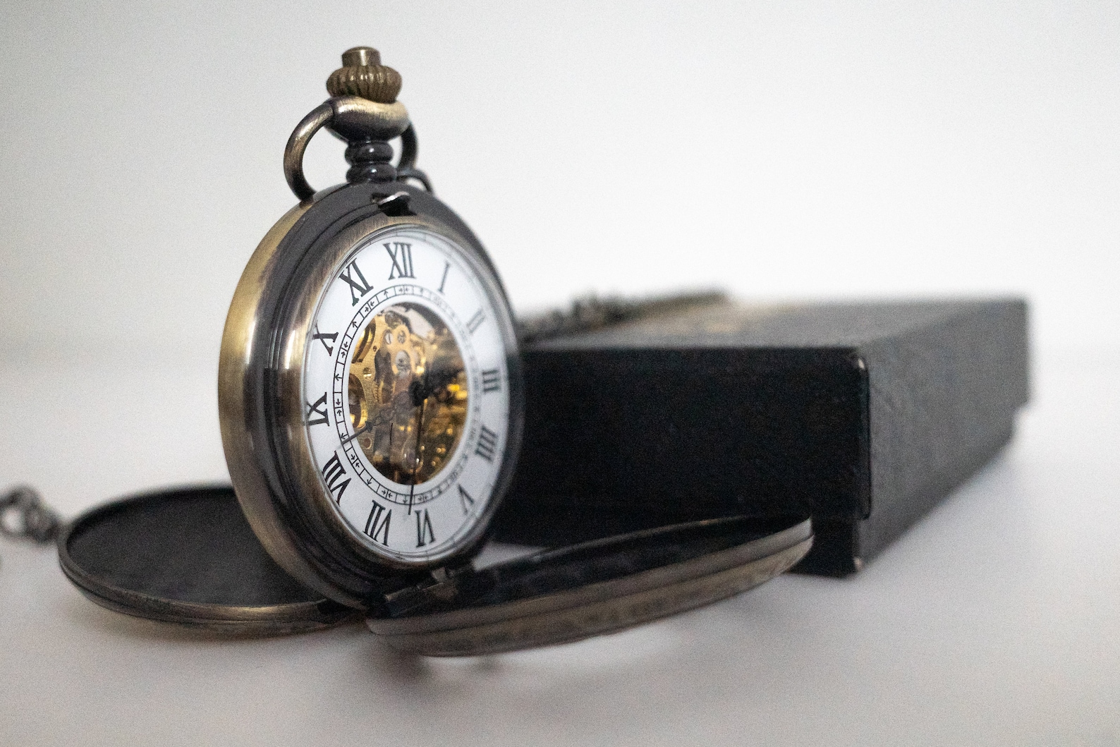 Steampunk Bronze Pocket Watch / Double Hunter / Mechanical / | Etsy