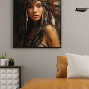 60 Beautiful American Indian Women, Digital Art Print, Girl Printable ...