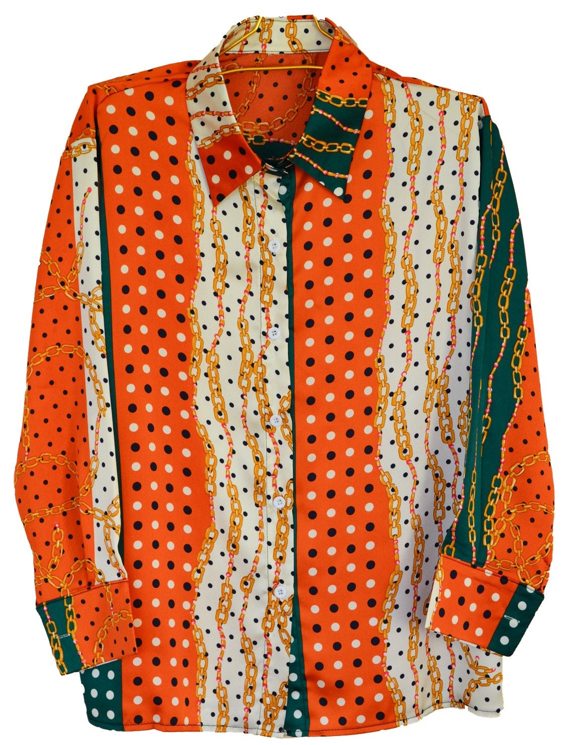 Dote Vintage Chain Polka Dots Psychedelic 19's Royalty Novelty New ...