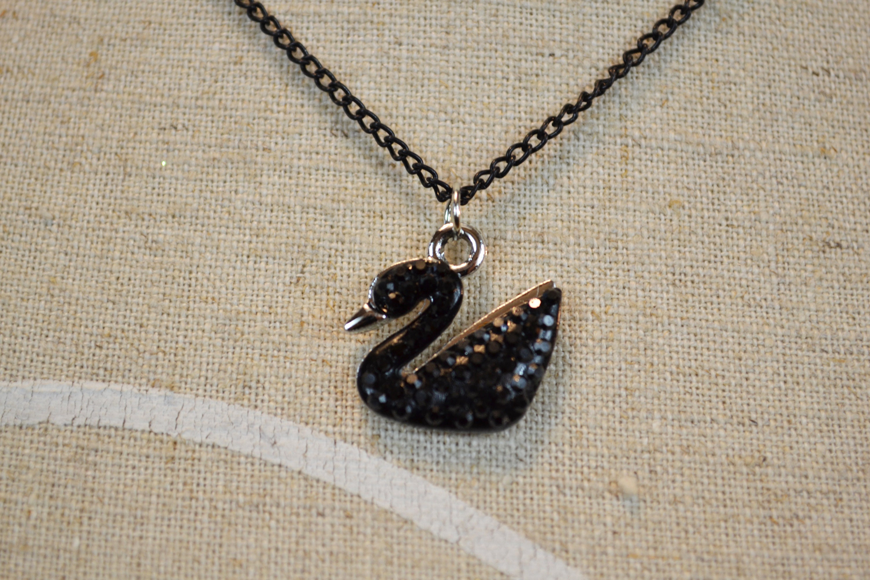 Dote Vintage Victorian Black Swan Goose Thin Gothic Choker - Etsy