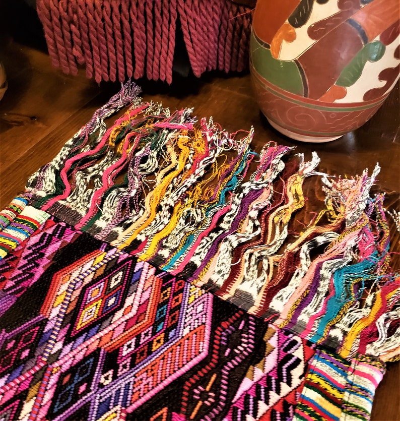 Colorful Huipile Guatemalan Table Runner - Etsy