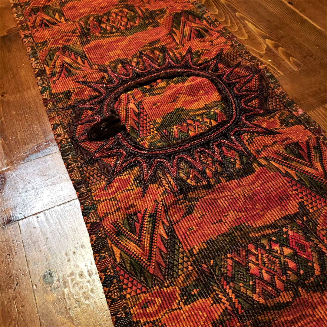 Hand Woven Guatemalan Table Runner - Terracotta - Etsy