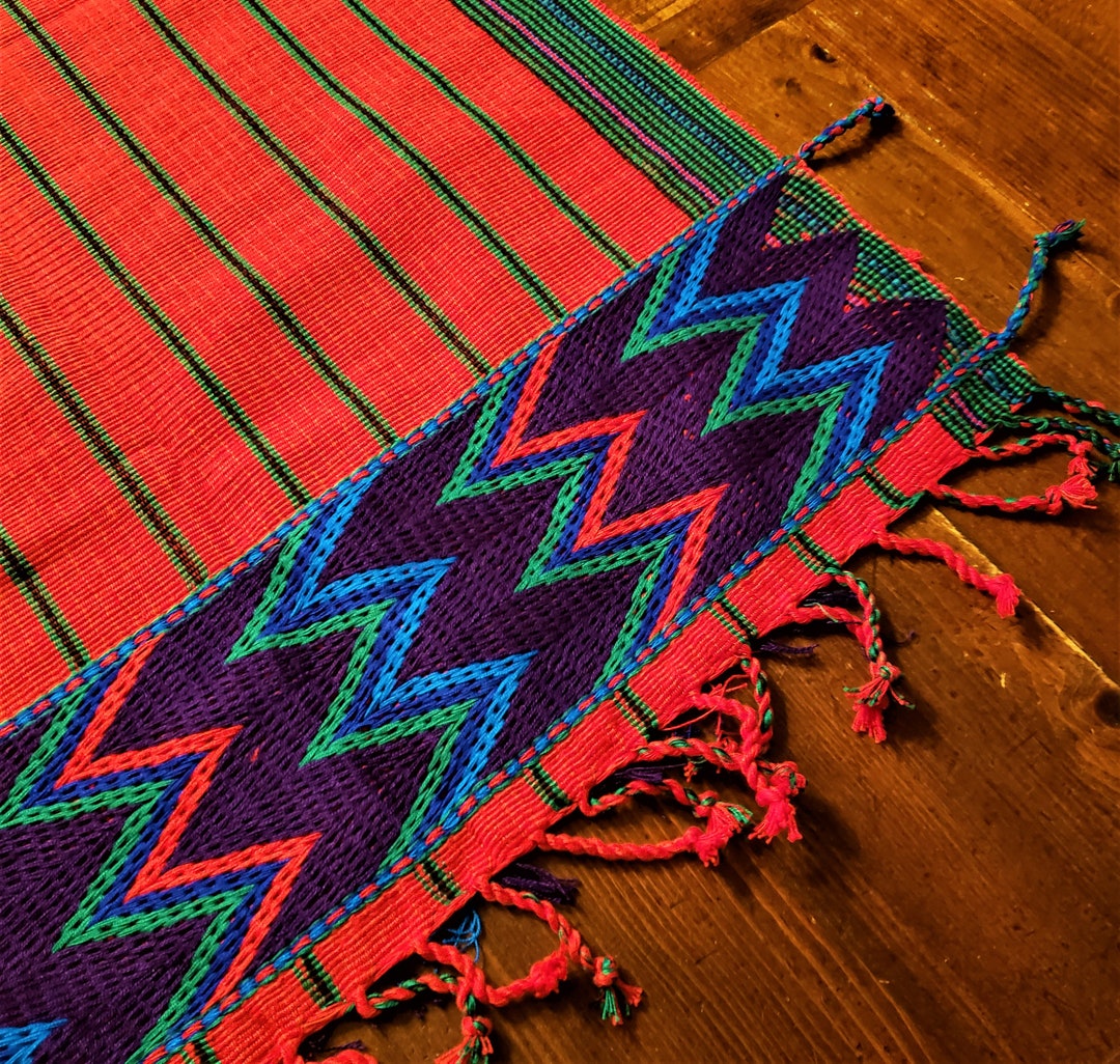 Guatemalan Handmade Red Zacualpa Table Runner - Etsy