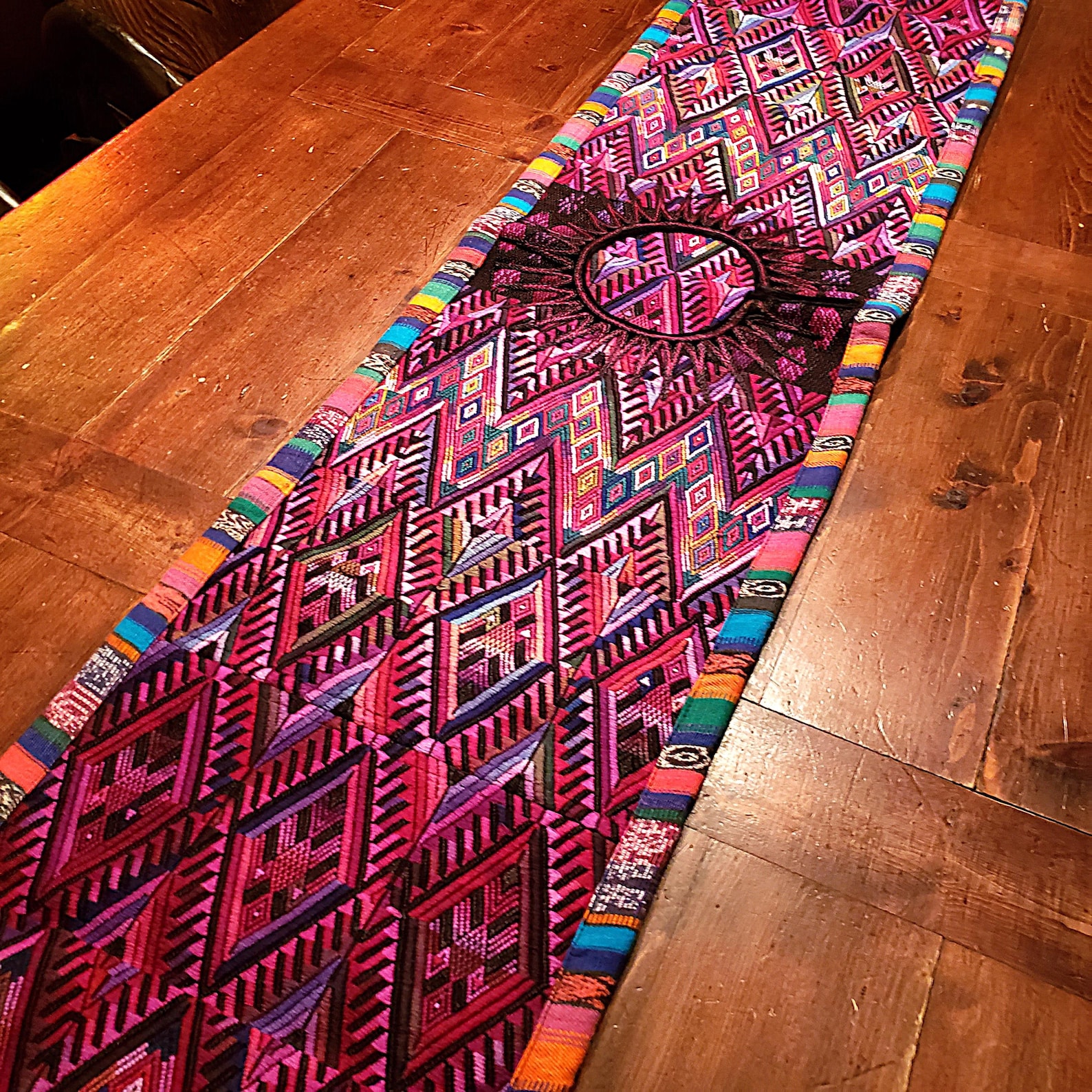 Colorful Guatemalan Huipile Table Runner - No Fringes - Etsy