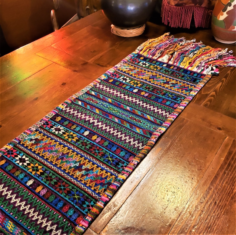 Colorful Handwoven Guatemalan Table Runner - Etsy