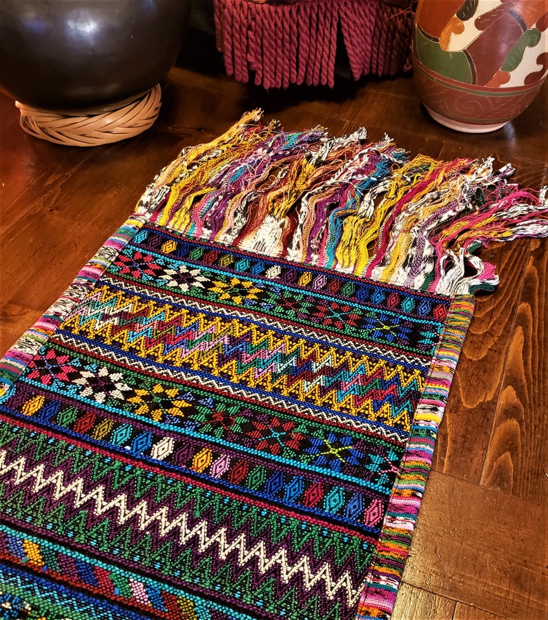 Colorful Handwoven Guatemalan Table Runner - Etsy