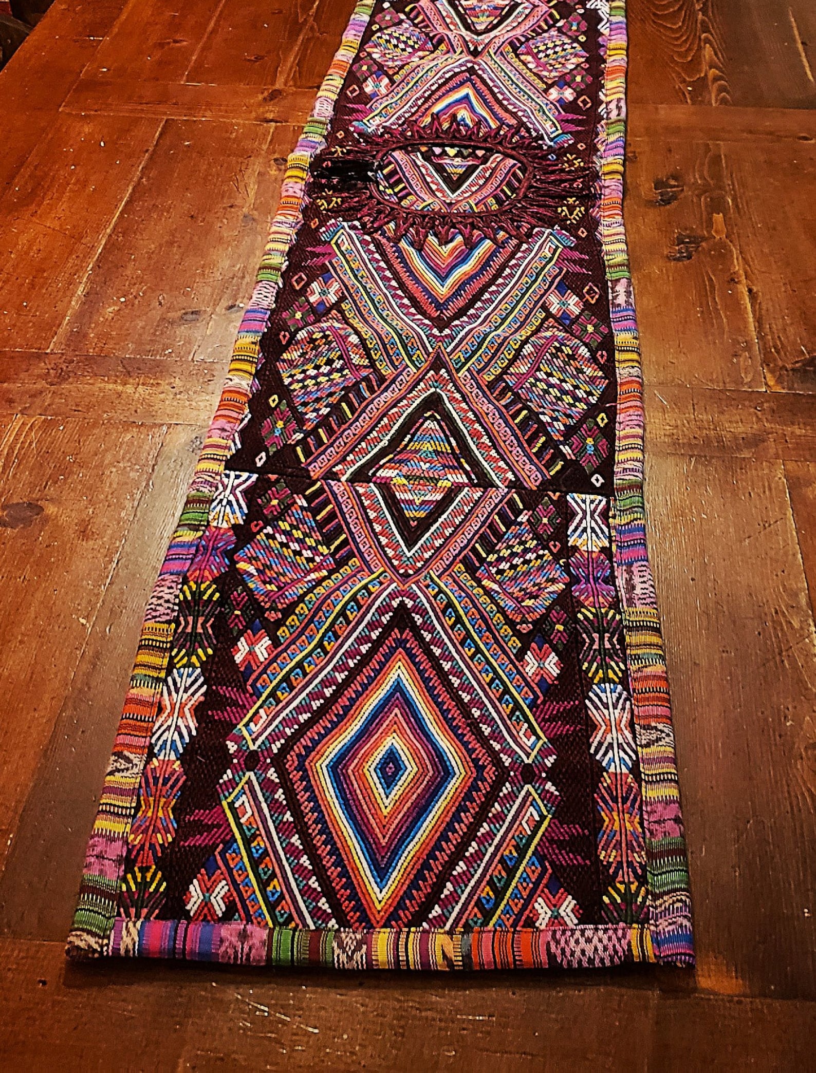 Colorful Guatemalan Huipile Table Runner - No Fringes - Etsy