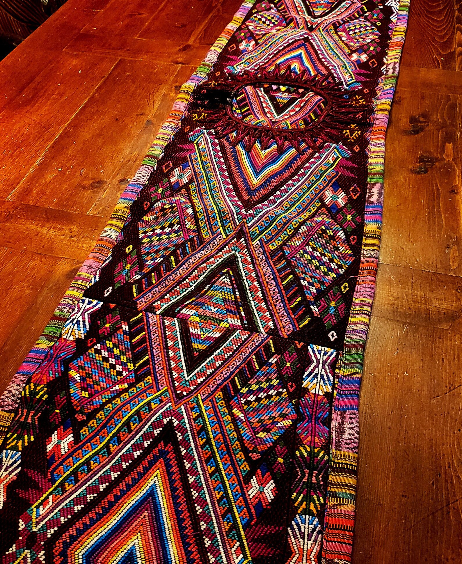 Colorful Guatemalan Huipile Table Runner - No Fringes - Etsy