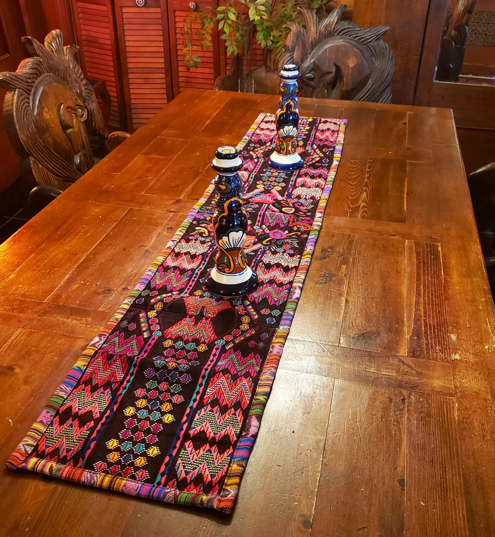 Colorful Guatemalan Huipile Table Runner - No Fringes - Etsy