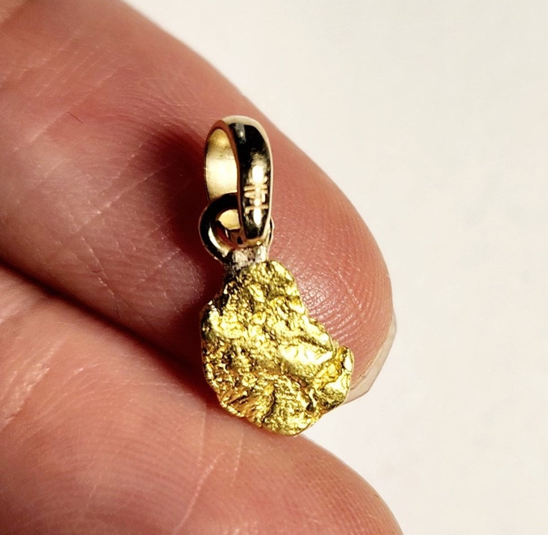 Natural Gold Nugget Pendant, Petite Nugget Pendant, Gold Nuggets, Real ...
