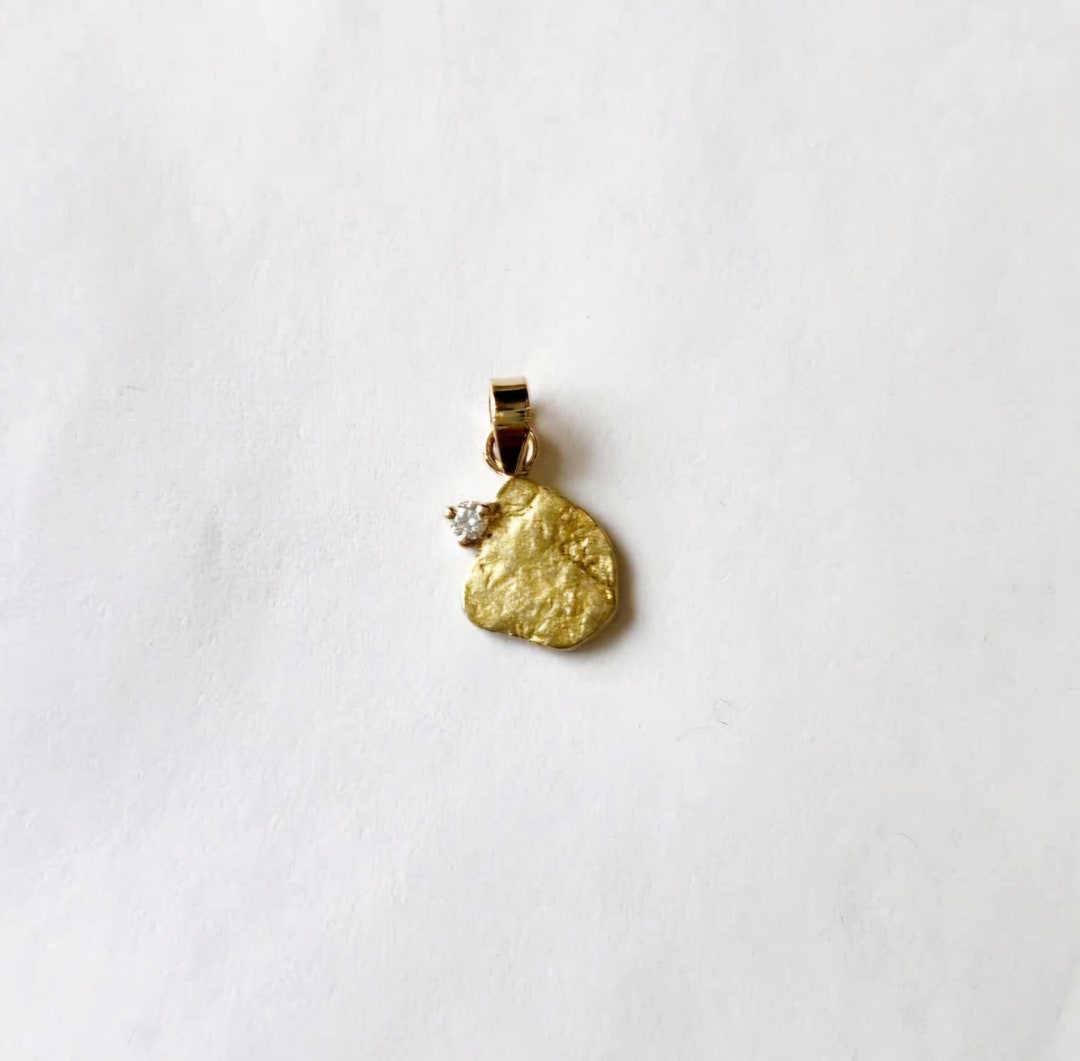 Natural Gold Nugget Pendant, Alaska Nugget Pendant, Gold Nugget and ...