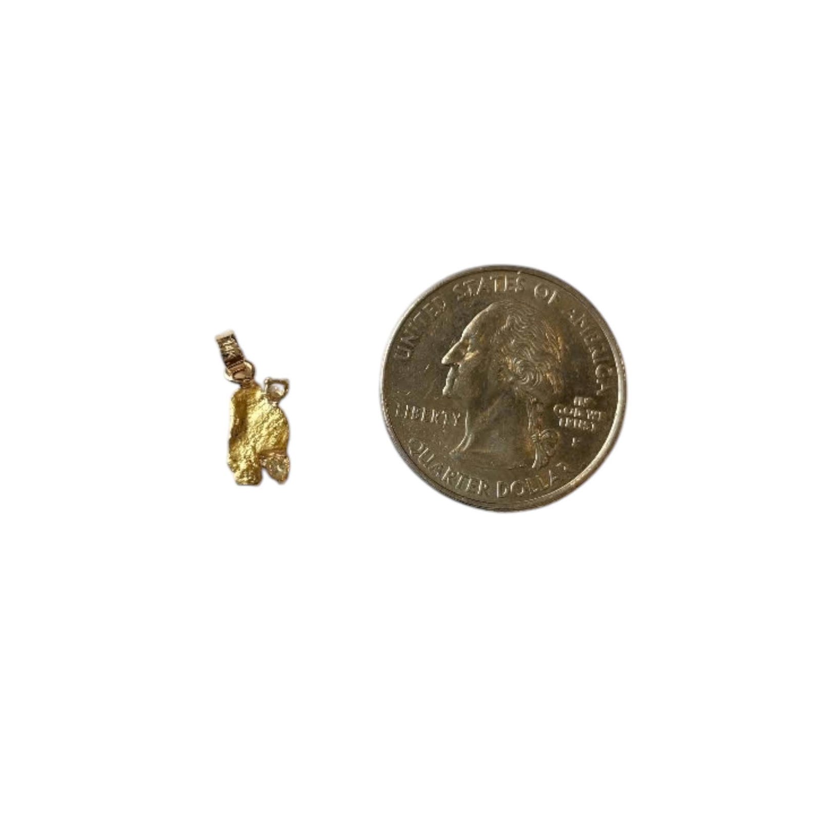 Natural Gold Nugget Pendant, Petite Nugget Pendant, Gold Nuggets, Real ...