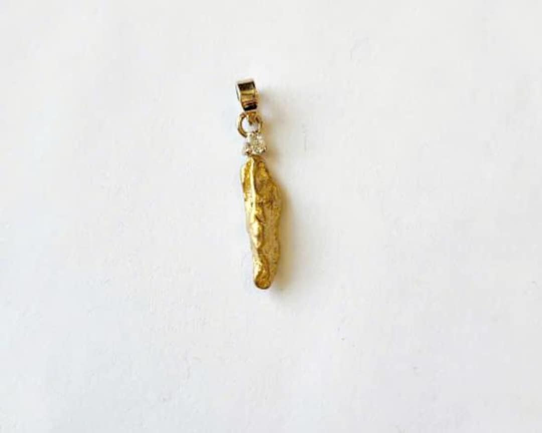 Natural Gold Nugget Pendant, Alaska Nugget Pendant, Gold Nugget and ...