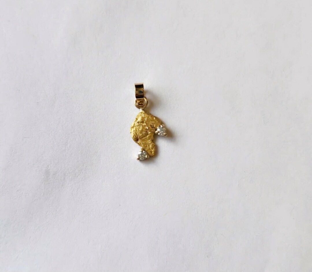 Natural Gold Nugget Pendant, Alaska Nugget Pendant, Gold Nugget and ...