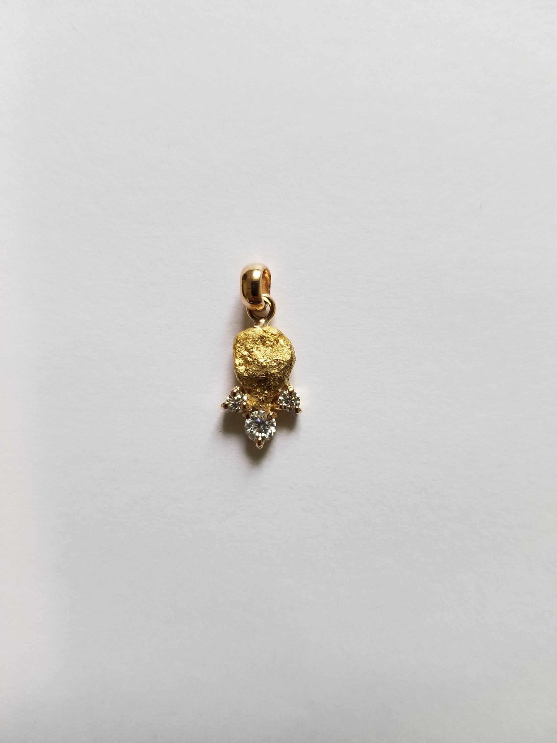 Natural Gold Nugget Pendant, Alaska Nugget Pendant, Gold Nugget and ...