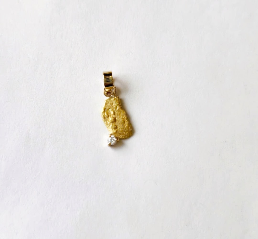 Natural Gold Nugget Pendant, Alaska Nugget Pendant, Gold Nugget and ...