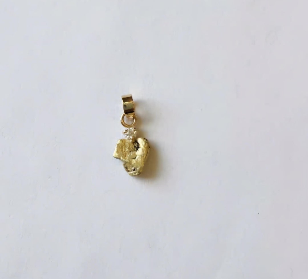 Natural Gold Nugget Pendant, Alaska Nugget Pendant, Gold Nugget and ...