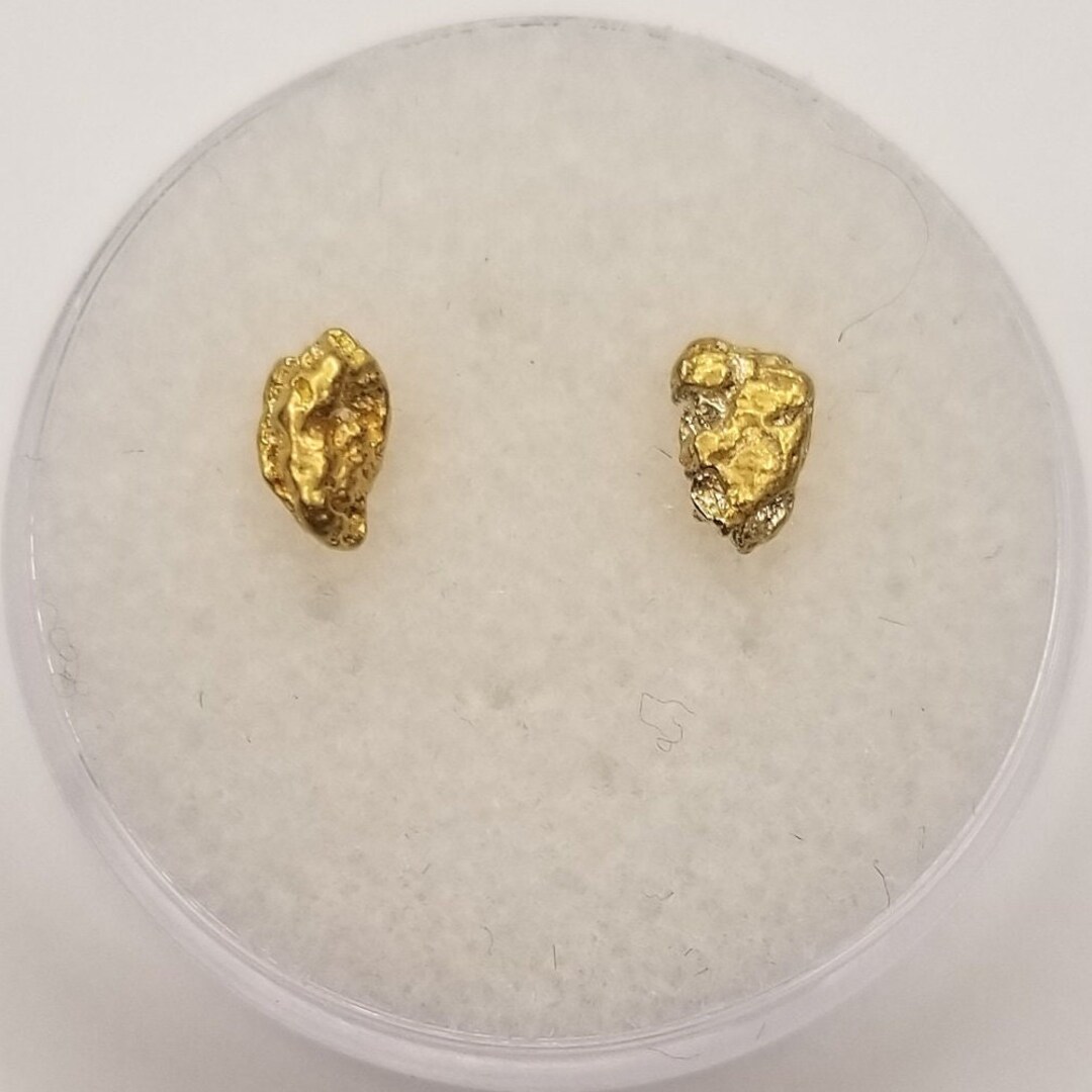 Natural Gold Nugget Stud Earrings Small Nugget Earrings Gold - Etsy