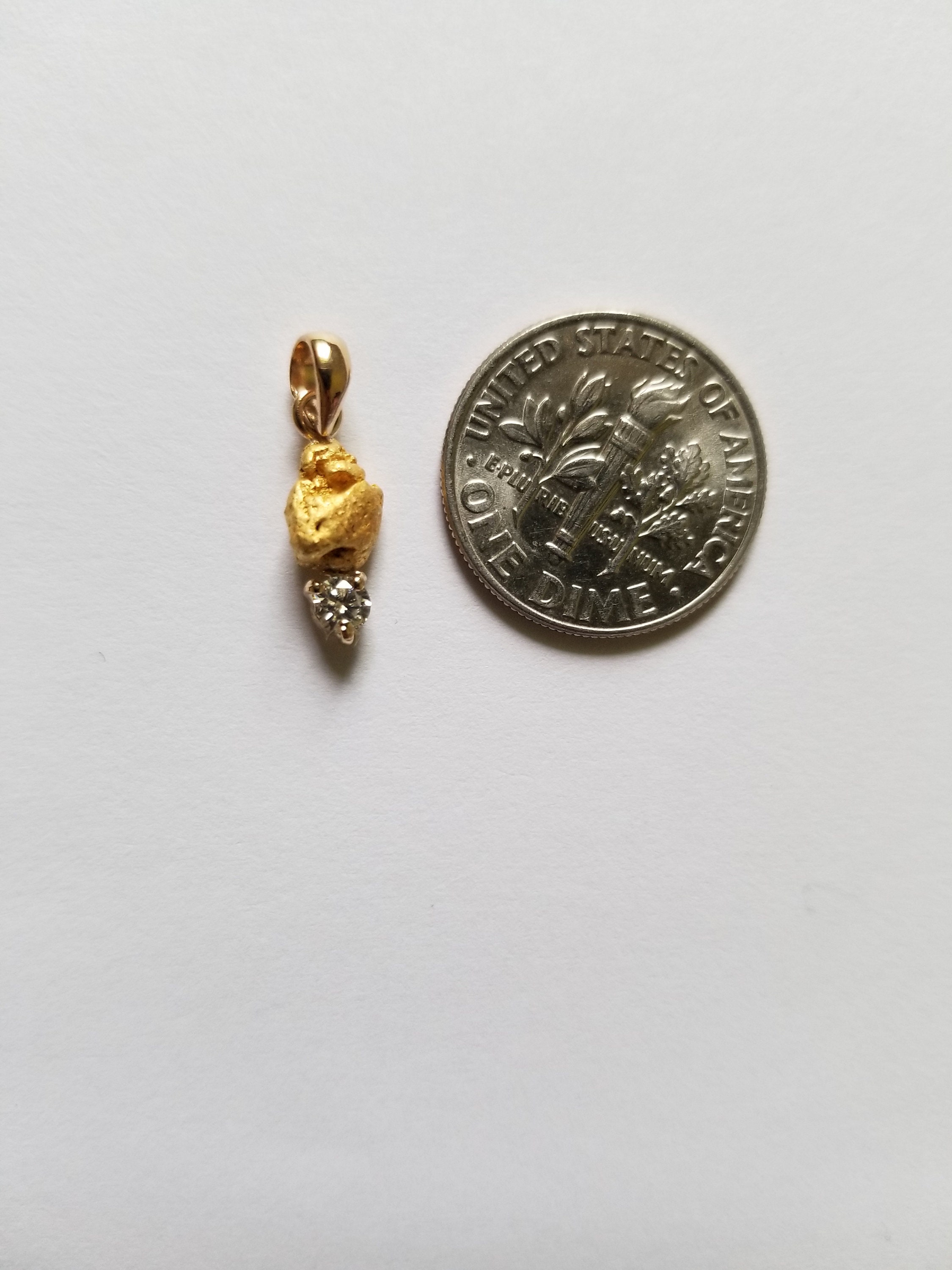 Natural Gold Nugget Pendant Alaska Nugget Pendant Gold - Etsy