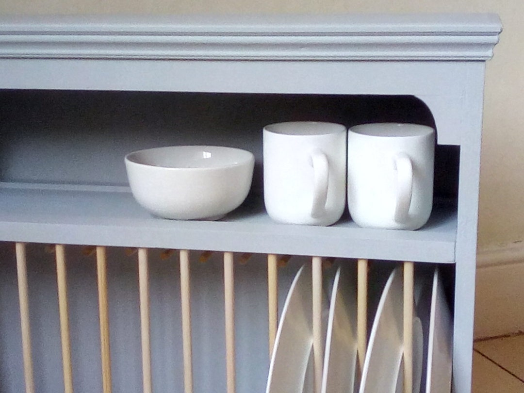 Plate Rack Wall Mounted Wooden Hand Made Will Fit 1 1" Plates 1 4 of ...