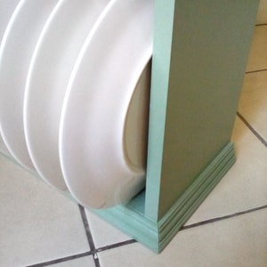 Plate Rack Wall Mounted or Counter Top Wooden Double Rack Will Fit 6 ...