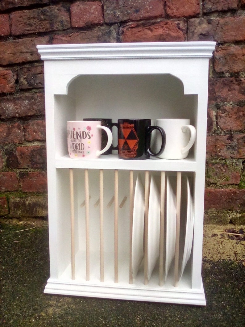 Plate Rack Wall Mounted Wooden Hand Made Will Take 8" - 12"plates - Etsy